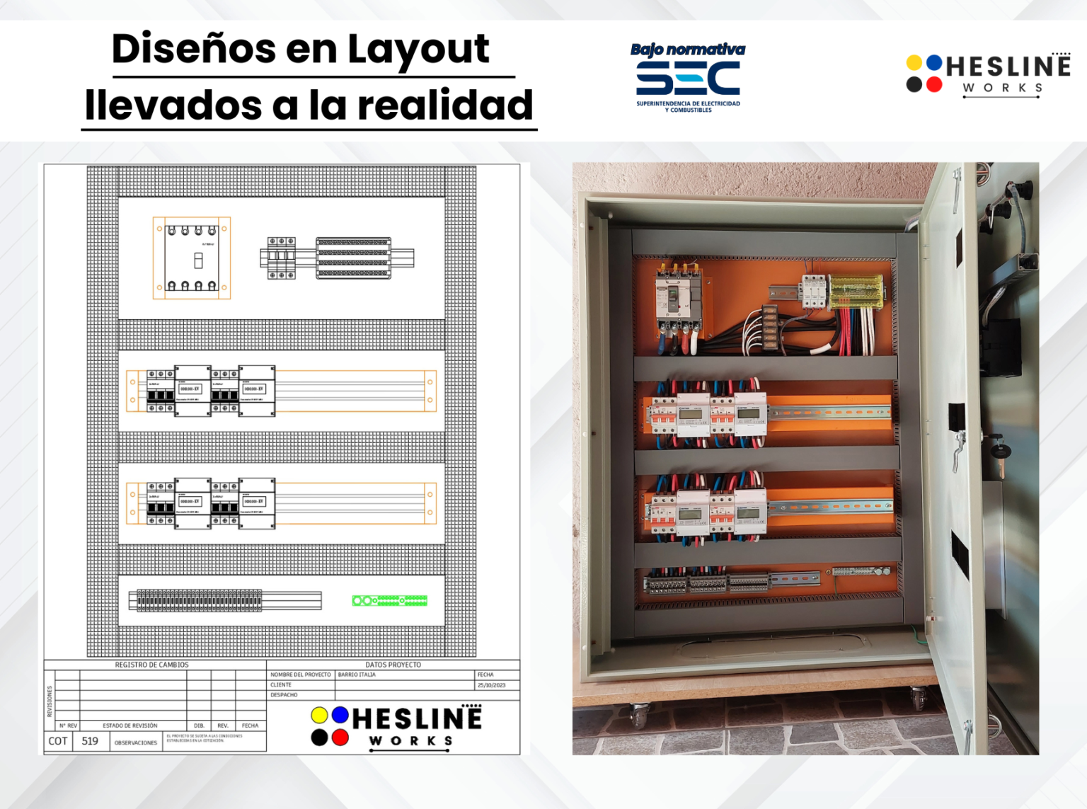 Armado de tableros eléctricos | Hesline Works | Montaje eléctrico | Diseños